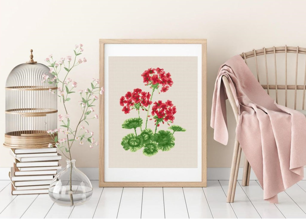 GERANIUM - cross stitch pattern – Anette Eriksson Design